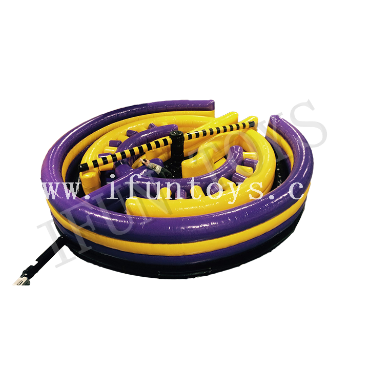 Crazy Rotating Inflatable Meltdown Game / Duck N Run Adventure Maze ...