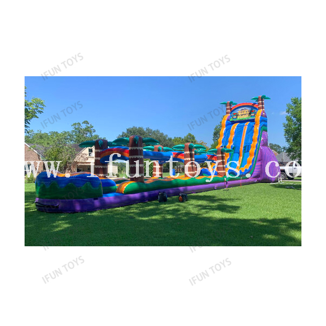 27ft Tall Large Inflatable Water Slide with Pool / Double Lane ...