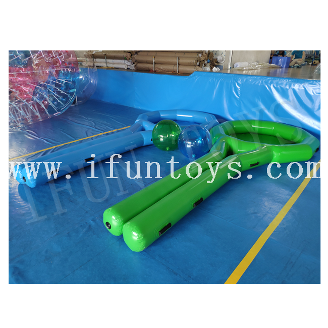 Interactive Team Cooperation Large Inflatable Tennis Racket Running ...