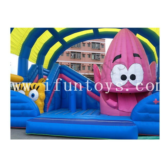 Spongebob And Patrick Star Inflatable Fun City / Bouncer Castle ...
