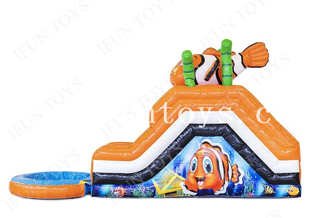 Seaworld Inflatable Waterslide with Swimming Pool / Golden Fish ...