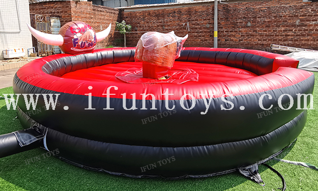 Theme Park Rides Inflatable Mechanical Bull Rodeo / Inflatable Rodeo ...